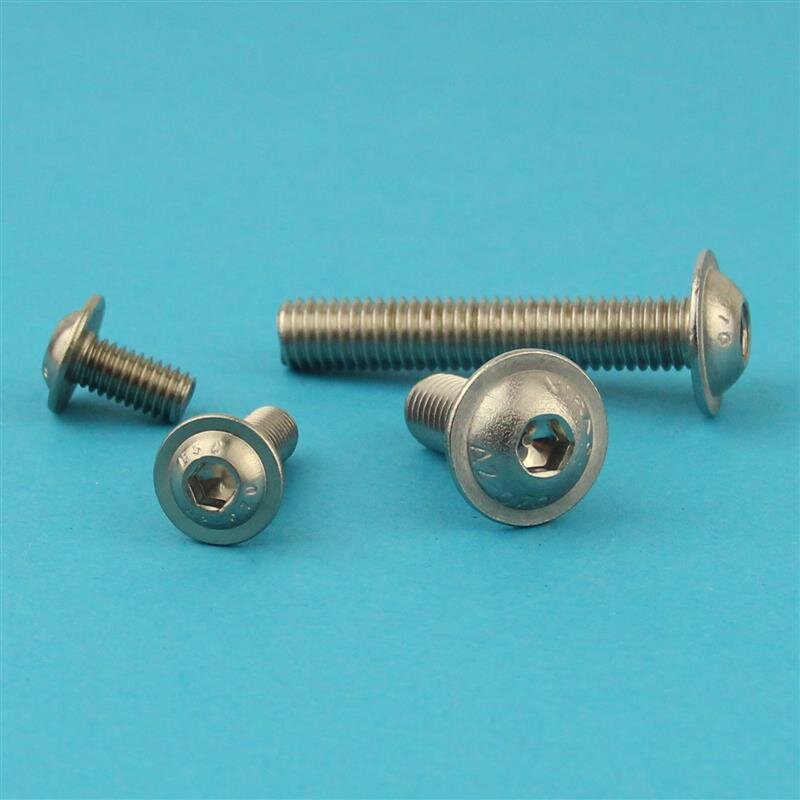 M6x10 Linsenkopfschrauben mit ISK ISO 7380 Edelstahl A2, Schrauben