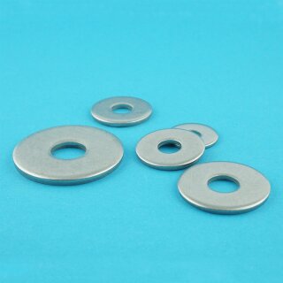 Große Unterlegscheiben 6,4 (M6) DIN 9021 Edelstahl